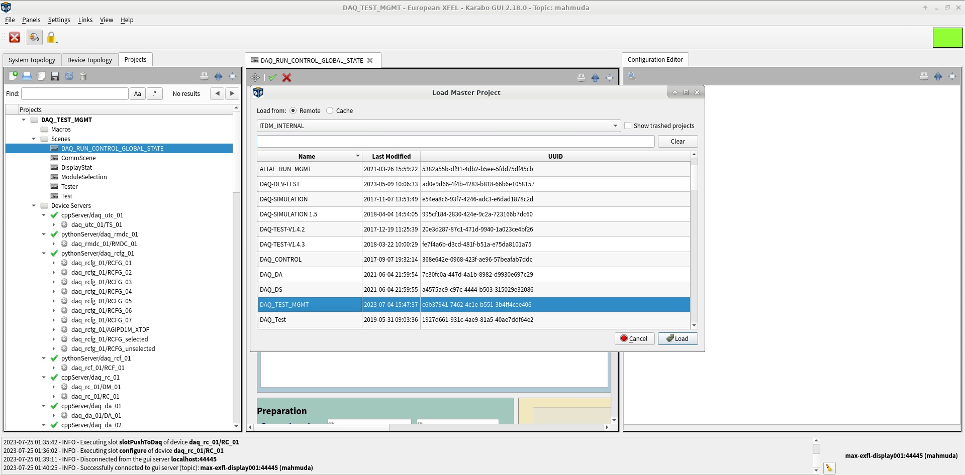DAQ Workflow - EuXFEL Controls DAQ Documentation